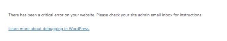 Fix: There Has Been a Critical Error on This Website in WordPress